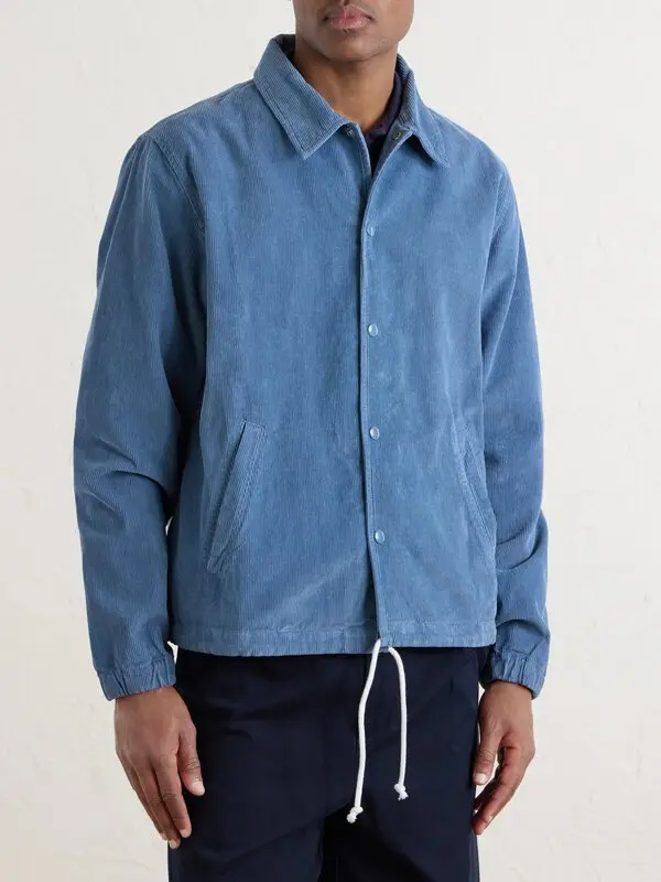 NOAH Cotton-corduroy Coaches Jacket - Blue