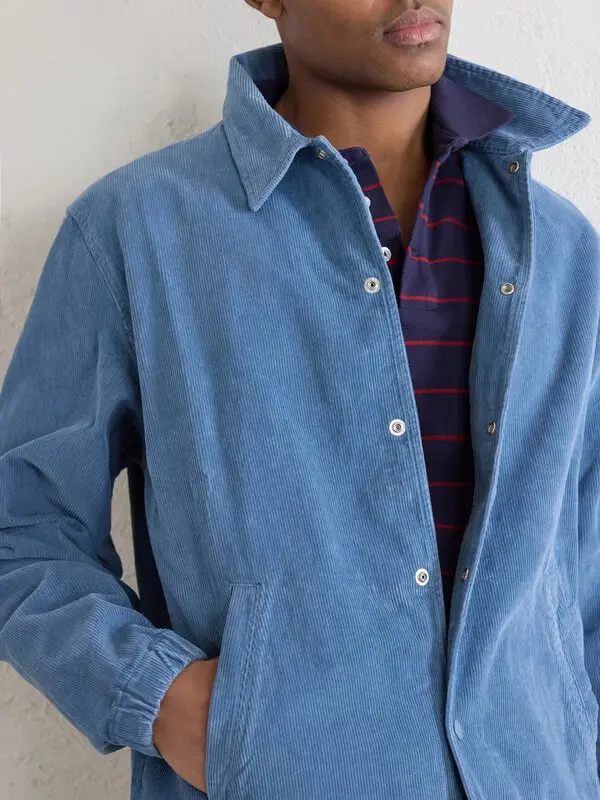 NOAH Cotton-corduroy Coaches Jacket - Blue