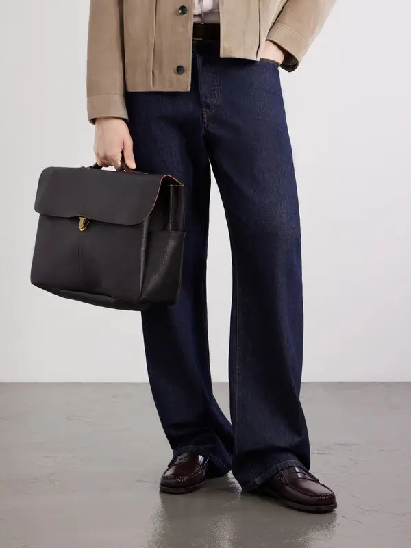 BLEU DE CHAUFFE Charles Full-grain Leather Briefcase