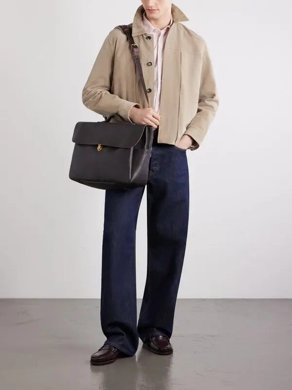 BLEU DE CHAUFFE Charles Full-grain Leather Briefcase