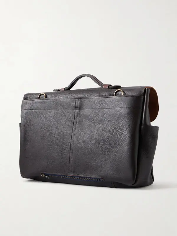 BLEU DE CHAUFFE Charles Full-grain Leather Briefcase