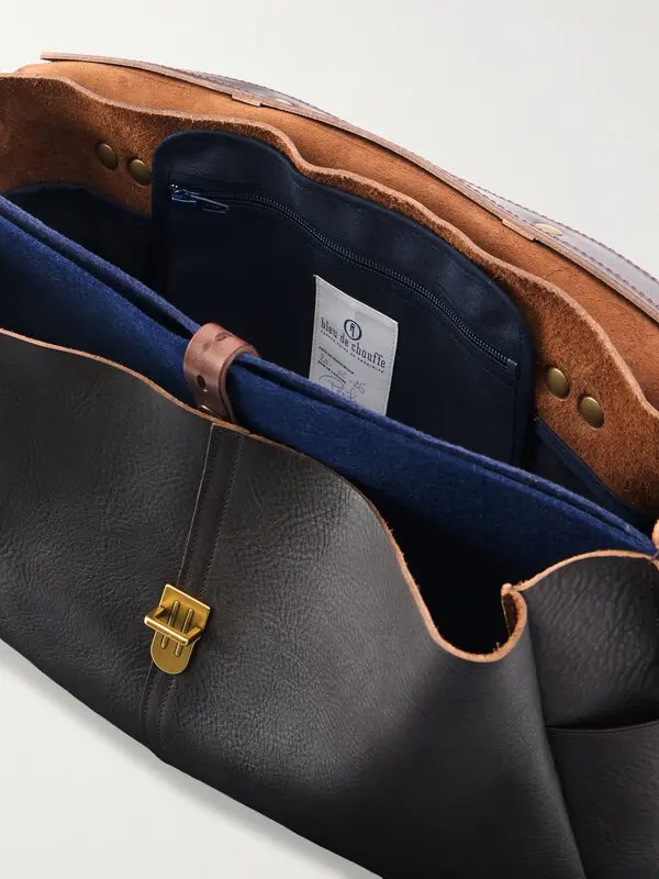 BLEU DE CHAUFFE Charles Full-grain Leather Briefcase