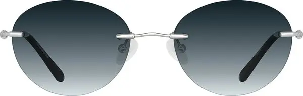 Zenni Oval Rimless Flex Titanium Eyeglasses Frame