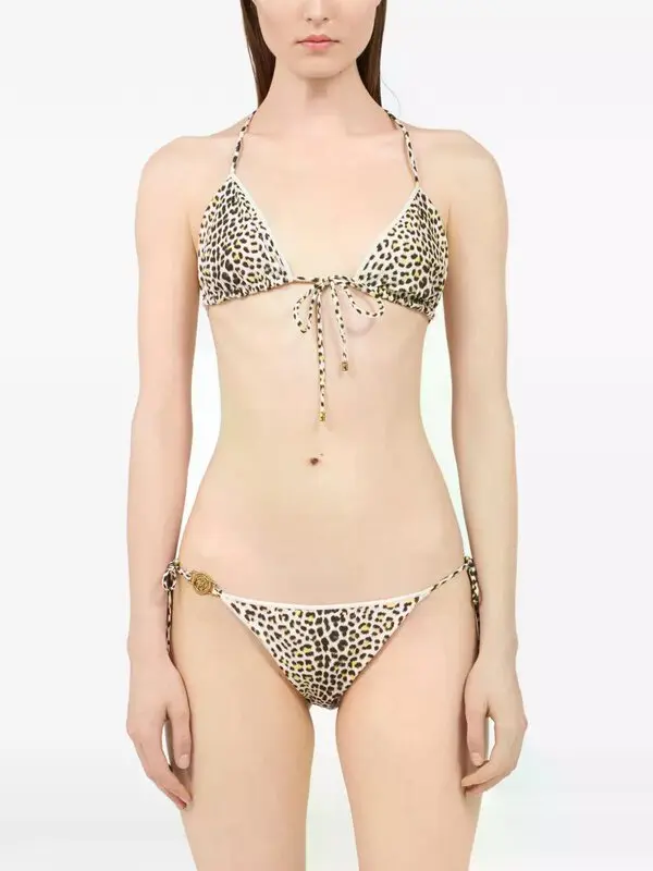 Roberto Cavalli Leopard Medallion Bikini - Neutrals