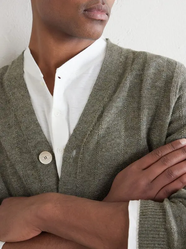 Brunello Cucinelli Linen And Cotton-blend Henley T-shirt