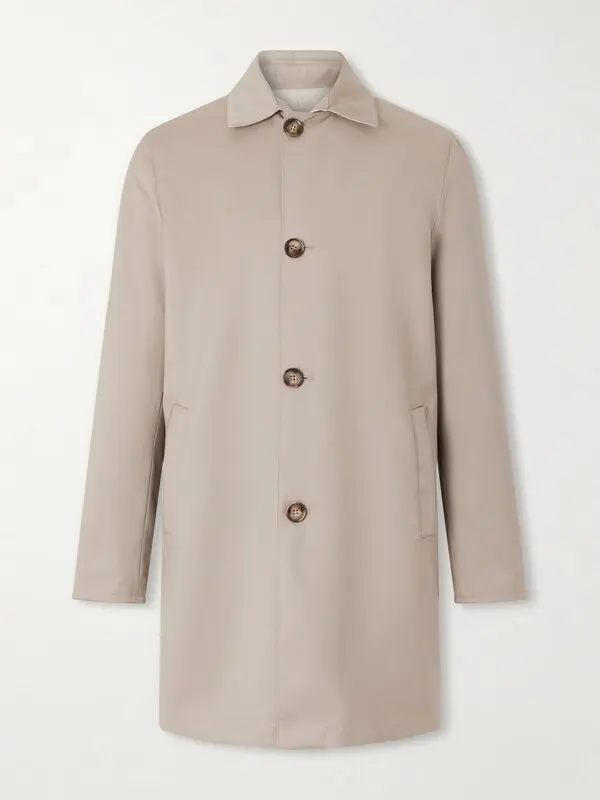 Thom Sweeney Reversible Wool-twill Coat - Neutrals
