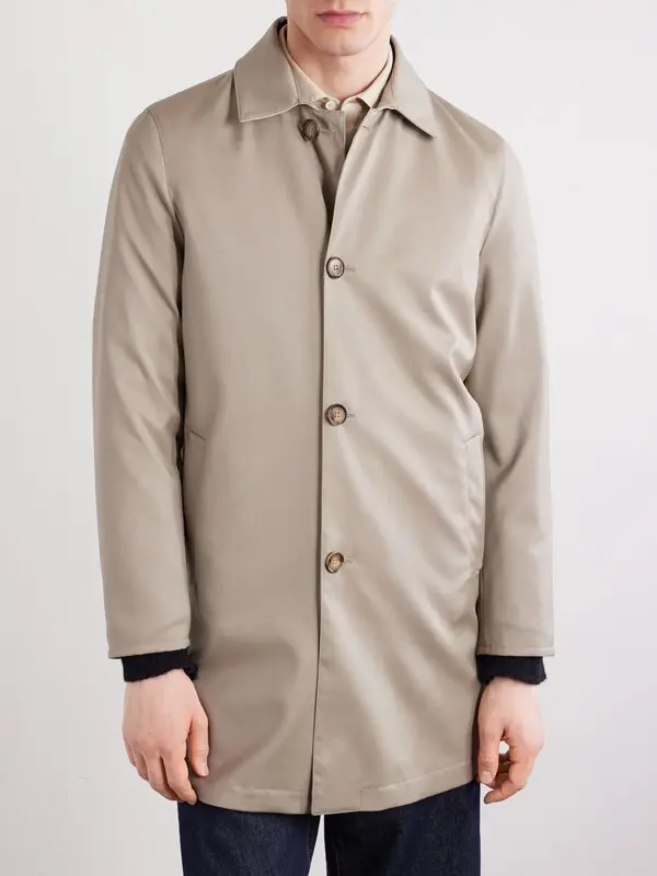Thom Sweeney Reversible Wool-twill Coat - Neutrals