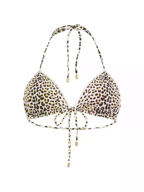 Roberto Cavalli Animal Print Tie Side Bikini - Neutrals