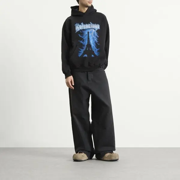 Balenciaga Metal Merch Paris Hoodie - Black
