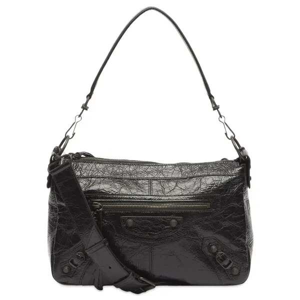 Balenciaga Le City Moto Leather Bag - Black