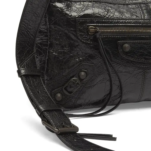 Balenciaga Le City Moto Leather Bag - Black