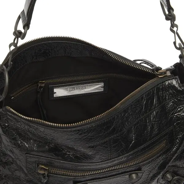 Balenciaga Le City Moto Leather Bag - Black