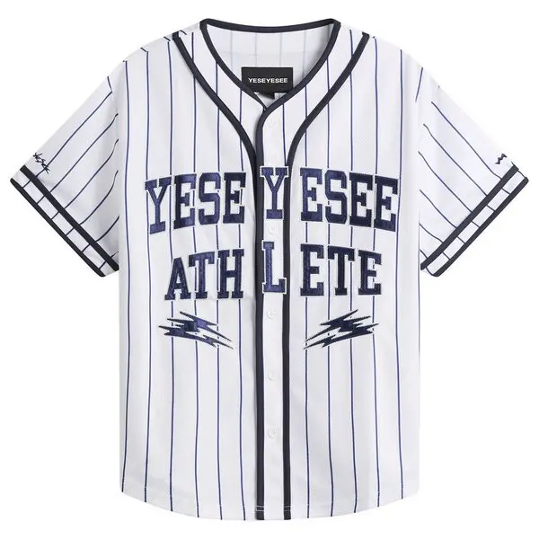YESEYESEE Y.e.s College Baseball Jersey - White