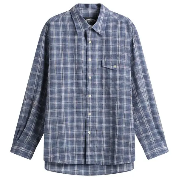 FRIZMWORKS Uneven Check Shirt - Blue