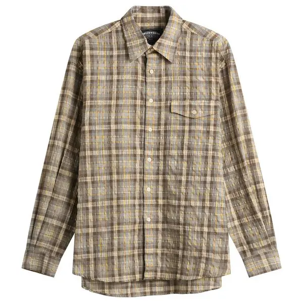 FRIZMWORKS Uneven Check Shirt - Yellow