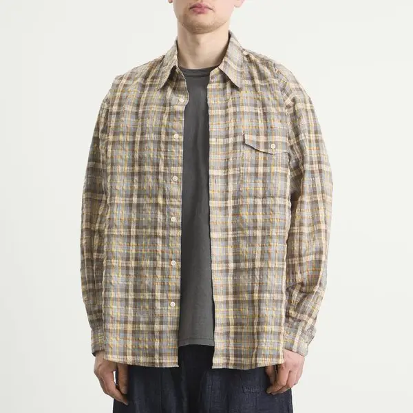 FRIZMWORKS Uneven Check Shirt