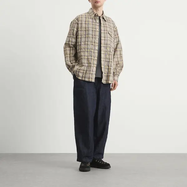 FRIZMWORKS Uneven Check Shirt