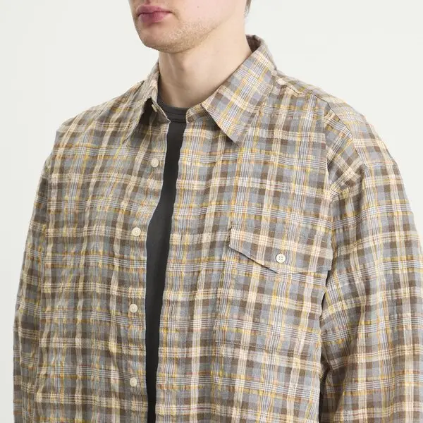 FRIZMWORKS Uneven Check Shirt