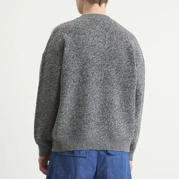 FRIZMWORKS Tweed Wool Deck Zip Cardigan - Charcoal