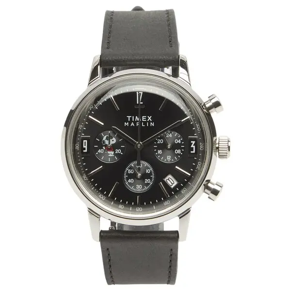 TIMEX X Peanuts Marlin Chronograph Watch - Black