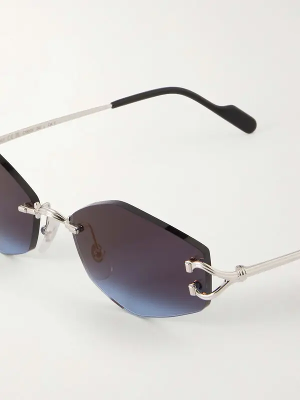 Cartier Round Frame Sunglasses - Silver