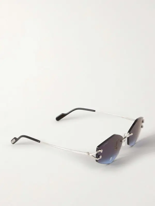 Cartier Round Frame Sunglasses - Silver