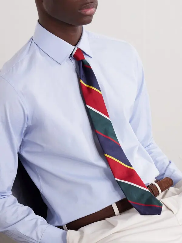 BEAMS 7cm Striped Silk-twill Neck Tie