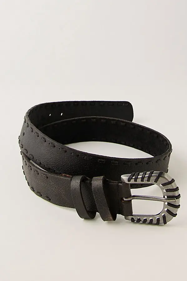 Free People Holt Leather Belt - Black