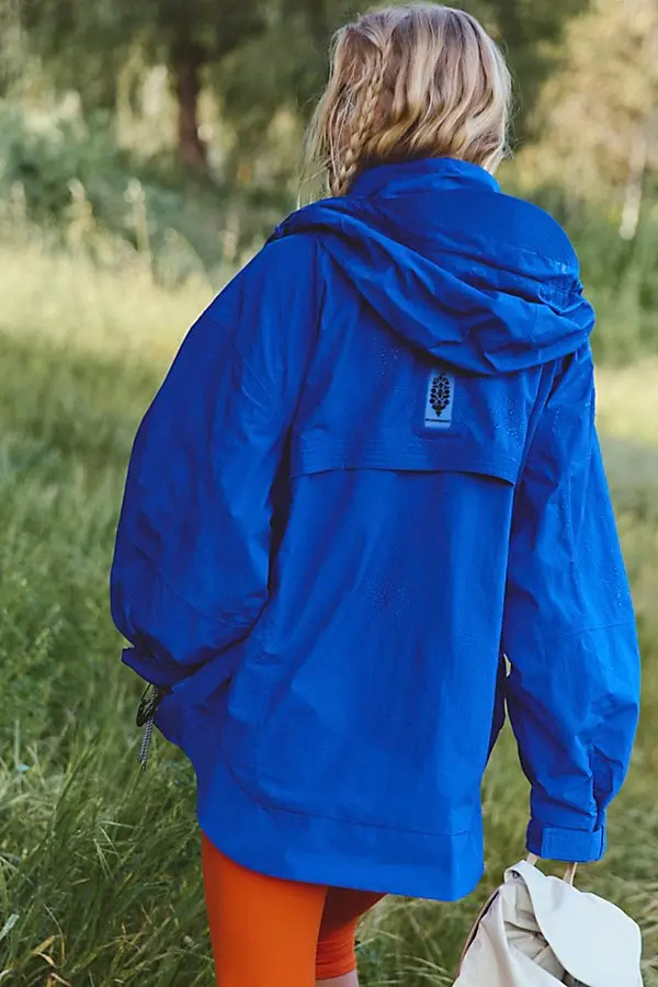 Free People Packable Waterproof Pullover - Electric Shock
