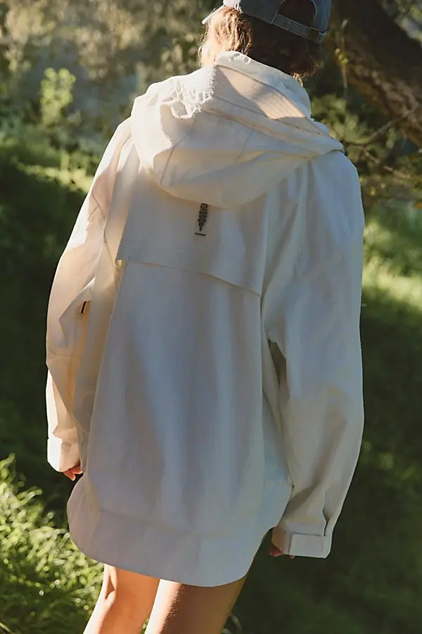 Free People Packable Waterproof Pullover - White