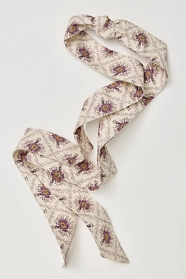Free People Virginia Pony Scarf Braid - Purple Floral