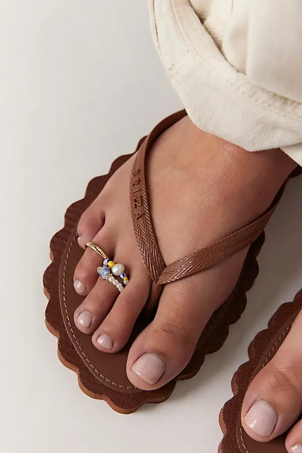 Free People Beaded Toe Ring Set - Ocean Blue