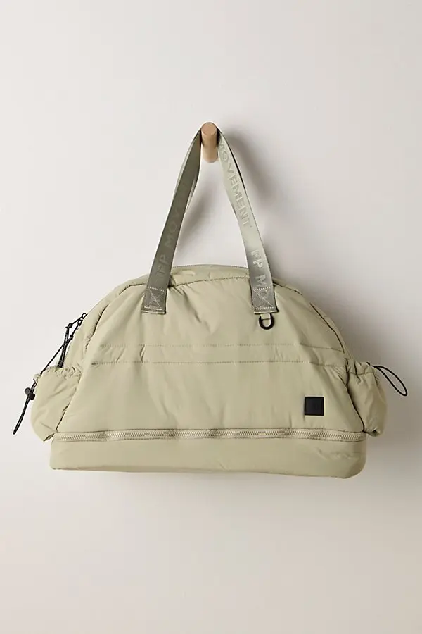 Free People Cinched Up Puffy Bowler Duffle Bag - Sage
