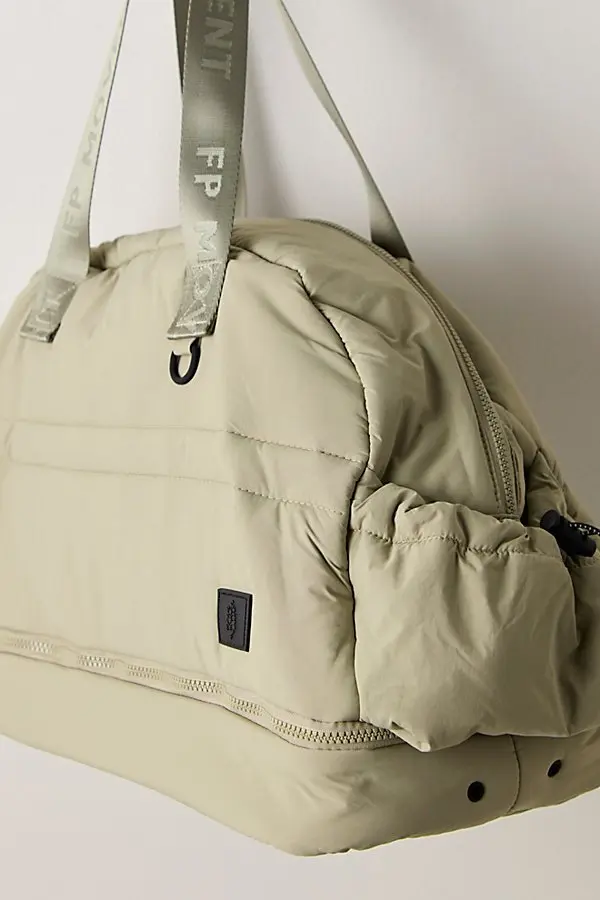 Free People Cinched Up Puffy Bowler Duffle Bag - Sage