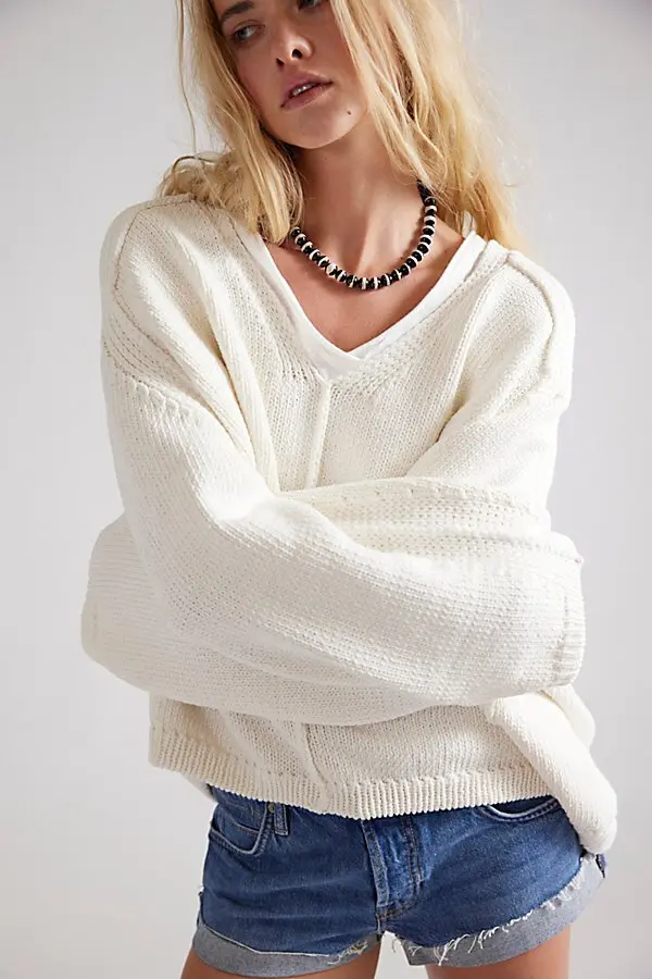 Free People We The Free Monarch Pullover - Ivory