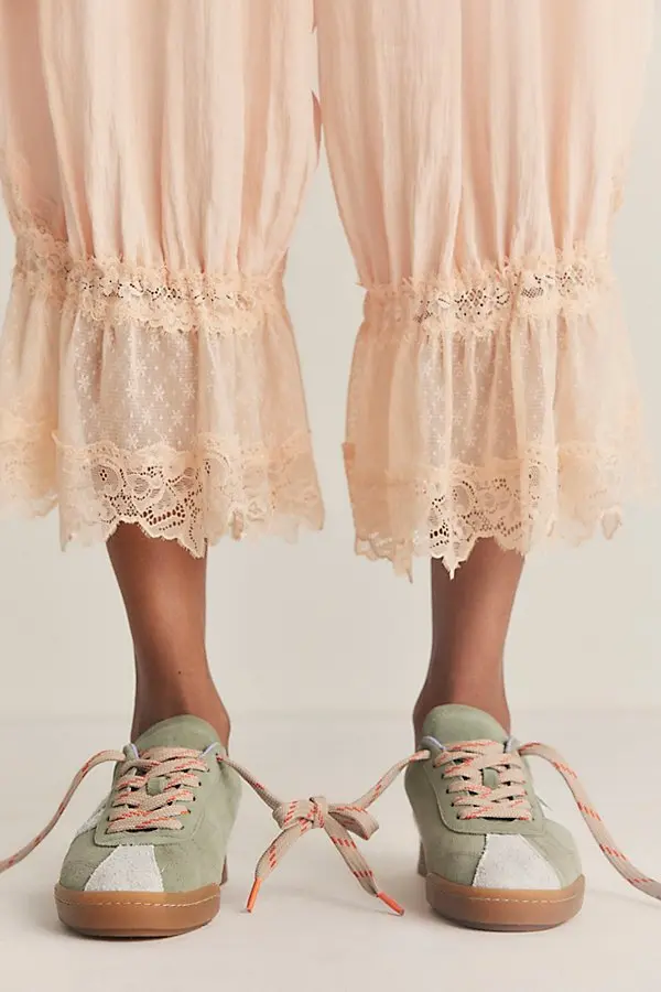 Free People Sierra Sun Sneakers - Mint Suede Combo