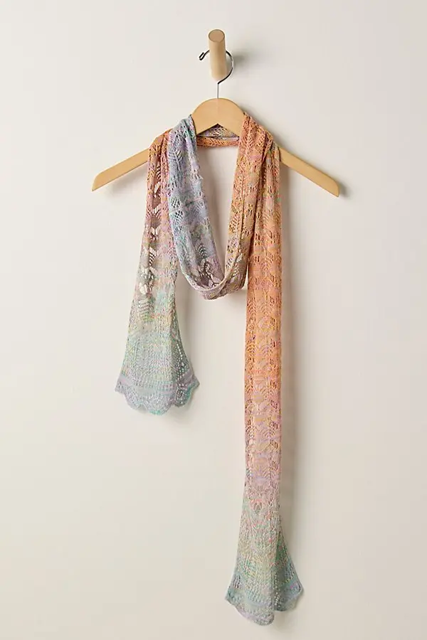Anna Sui Ombre Space Dye Scarf - Sunset