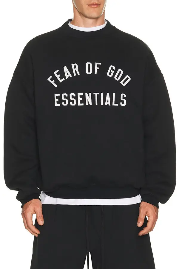 Fear Of God 90's Crewneck Sweatshirt In Black - Vintage Black