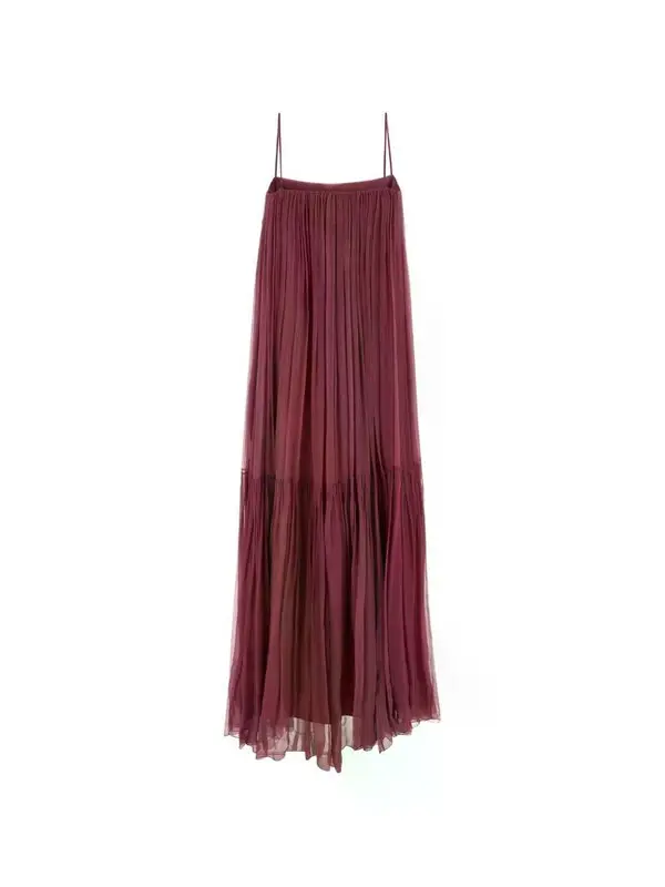 Chloé Tyrian Sleeveless Maxi Dress - Red