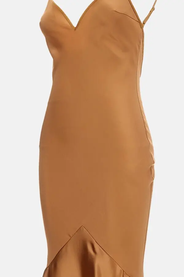 Elisabetta Franchi Long Satin Dress