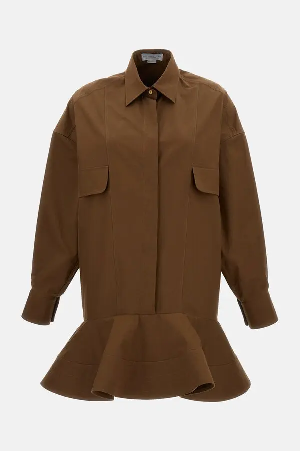 Stella McCartney Cotton Shirt Dress - Brown