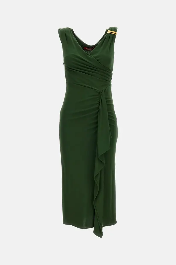 Max Mara Aureo Long Jersey Dress - Verde