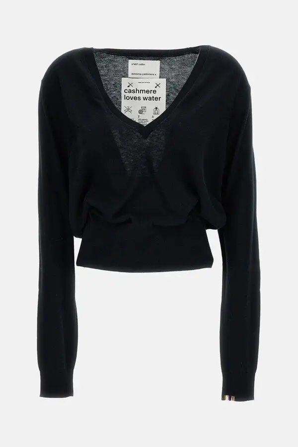 Extreme Cashmere V-neck No. 467 Collin Sweater - Black
