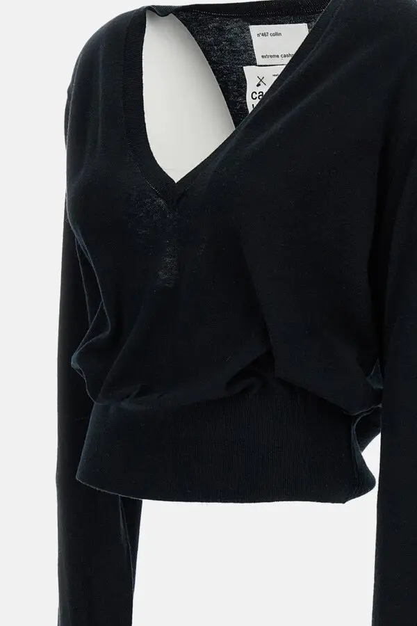 Extreme Cashmere V-neck No. 467 Collin Sweater - Black
