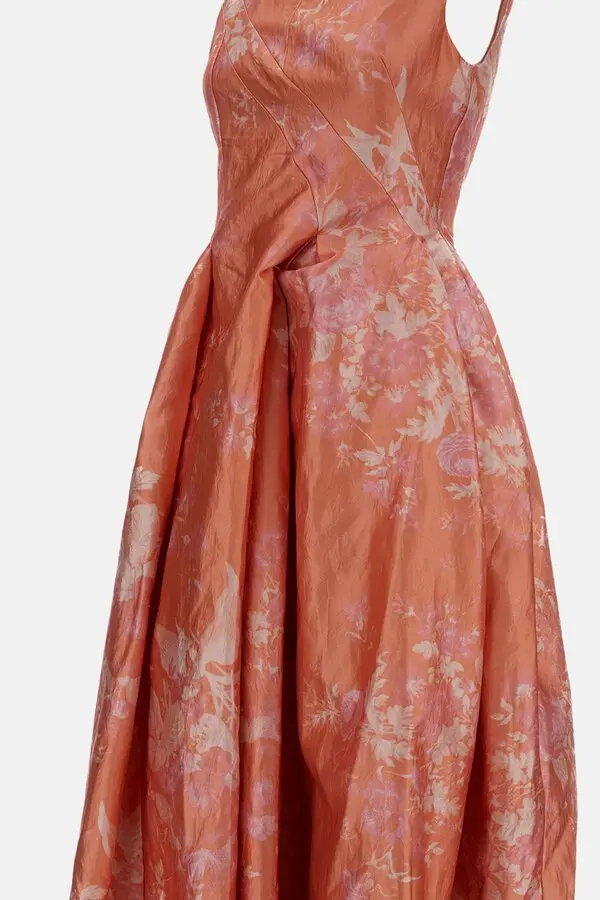 Erdem Floral Print Hourglass Gown