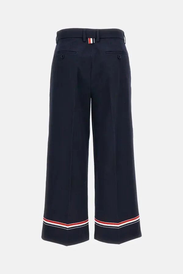 Thom Browne Cotton Gabardine Chino Trousers - Blu