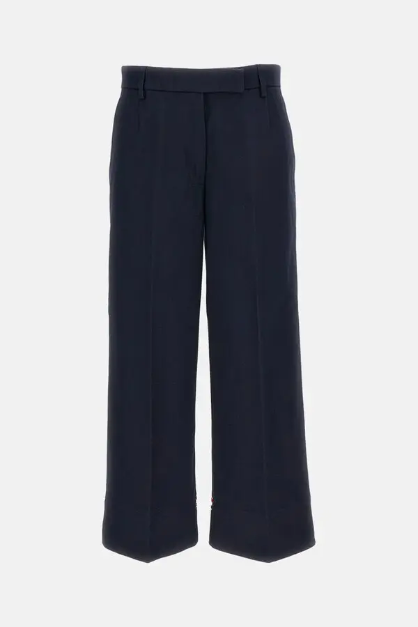 Thom Browne Cotton Gabardine Chino Trousers - Blue