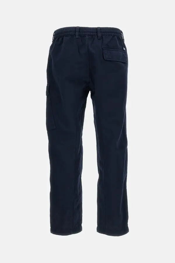 C.P. COMPANY Linen-blend Cargo Trousers - Blu
