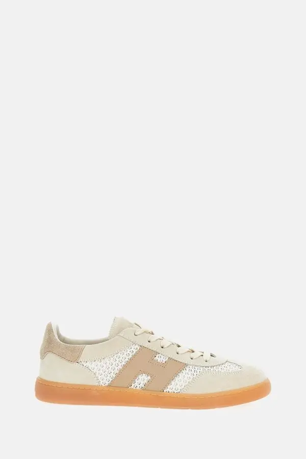 Hogan Cool Crochet Lace-up Sneakers - Beige