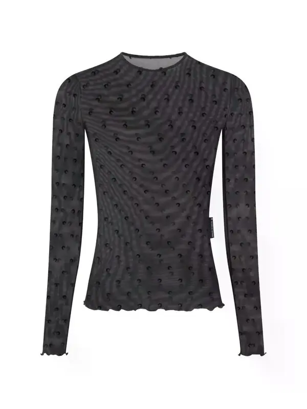 MARINE SERRE Moon Mesh Top - Black